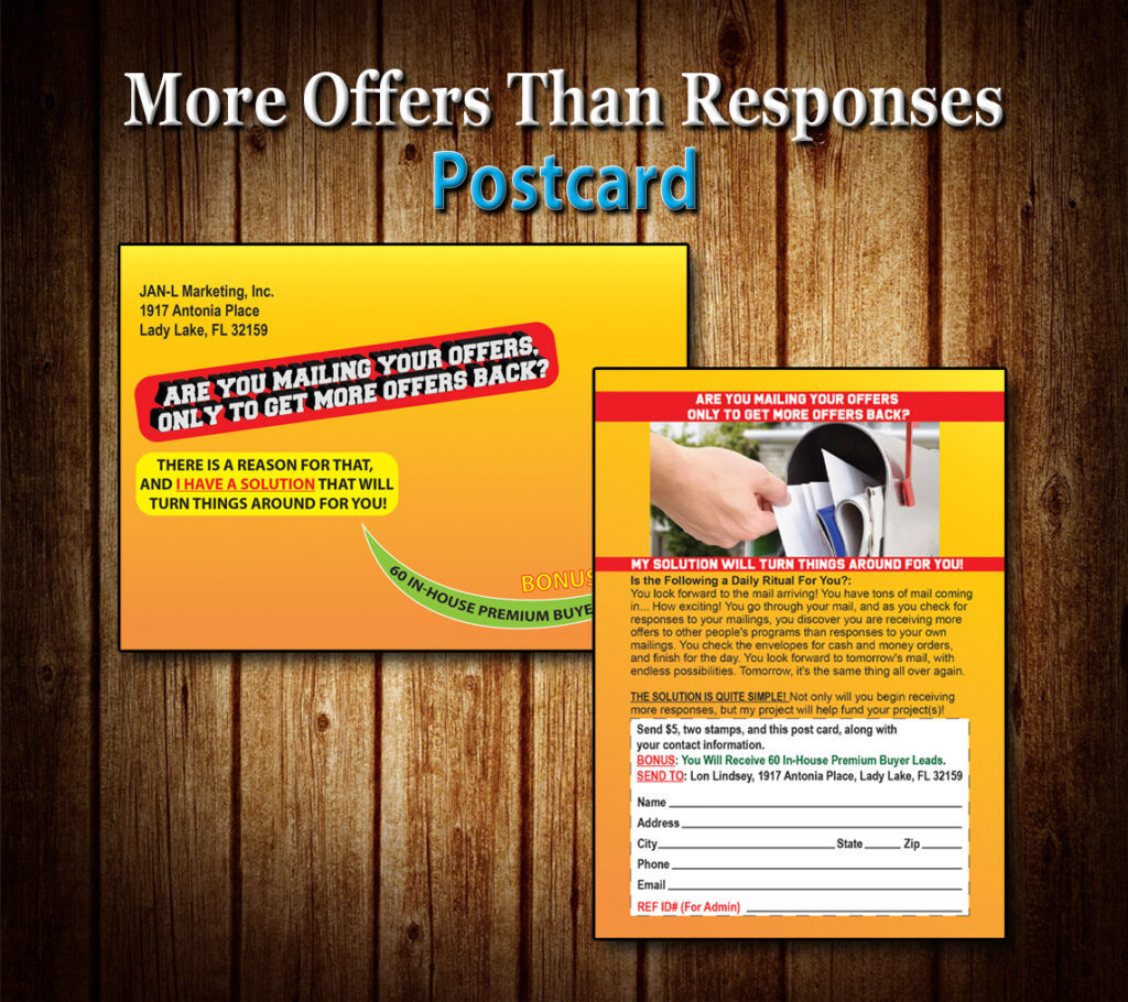 More Offers Than Responses Postcard - The Office Annex