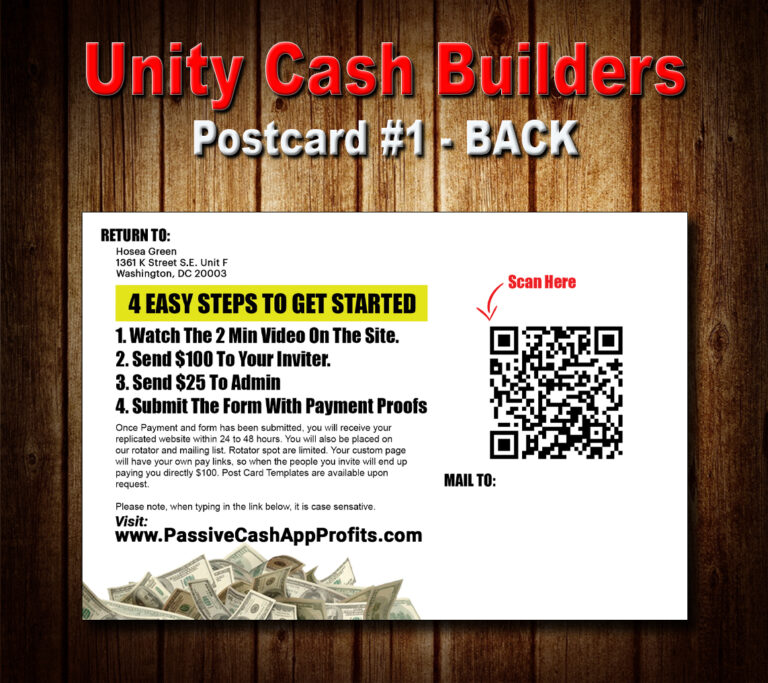 Unity Cash Builders Postcard #1 - The Office Annex