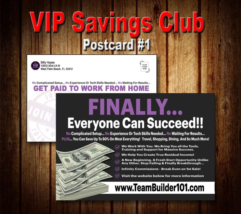 VIP Savings Club Postcard #1 - The Office Annex