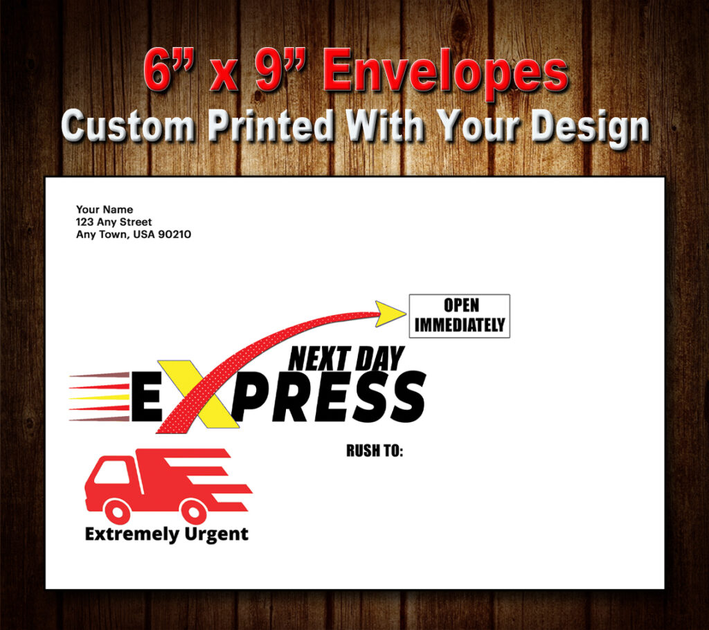 6" x 9" Custom Printed Envelopes (Upload Your Own) - The Office Annex
