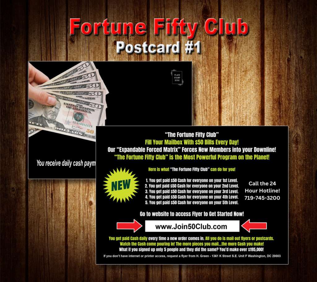 Fortune Fifty Club Postcard #1 - The Office Annex