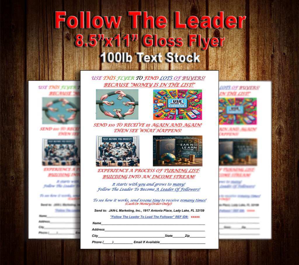 Follow The Leader Flyer - The Office Annex